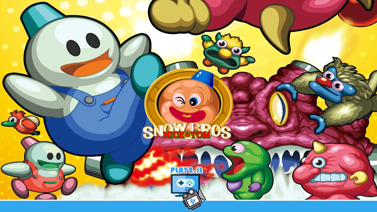 Snow Bros - old times arcade platform game - Gameplay - YouTube