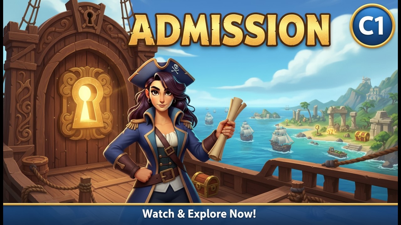 Captain, to dock at this harbor, ADMISSION is required. Hoist the ...