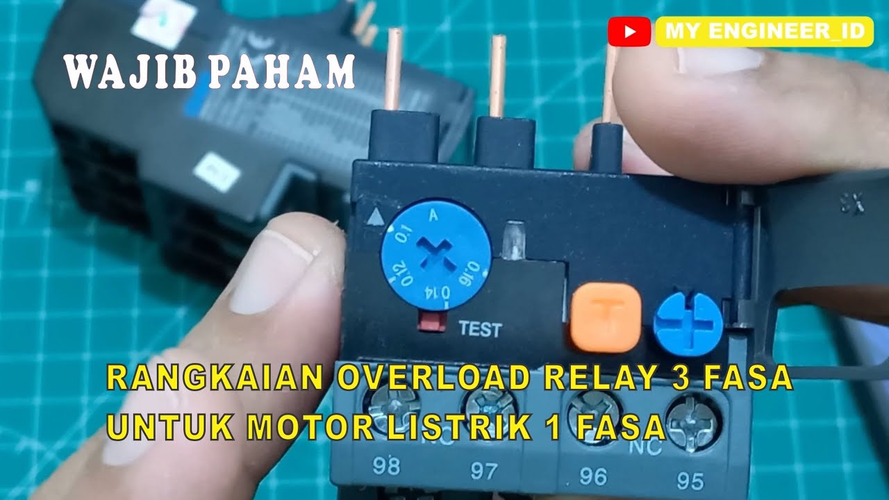 Rangkaian Pengaman Overload Motor 3 Fasa Pada Motor 1 Fasa - YouTube