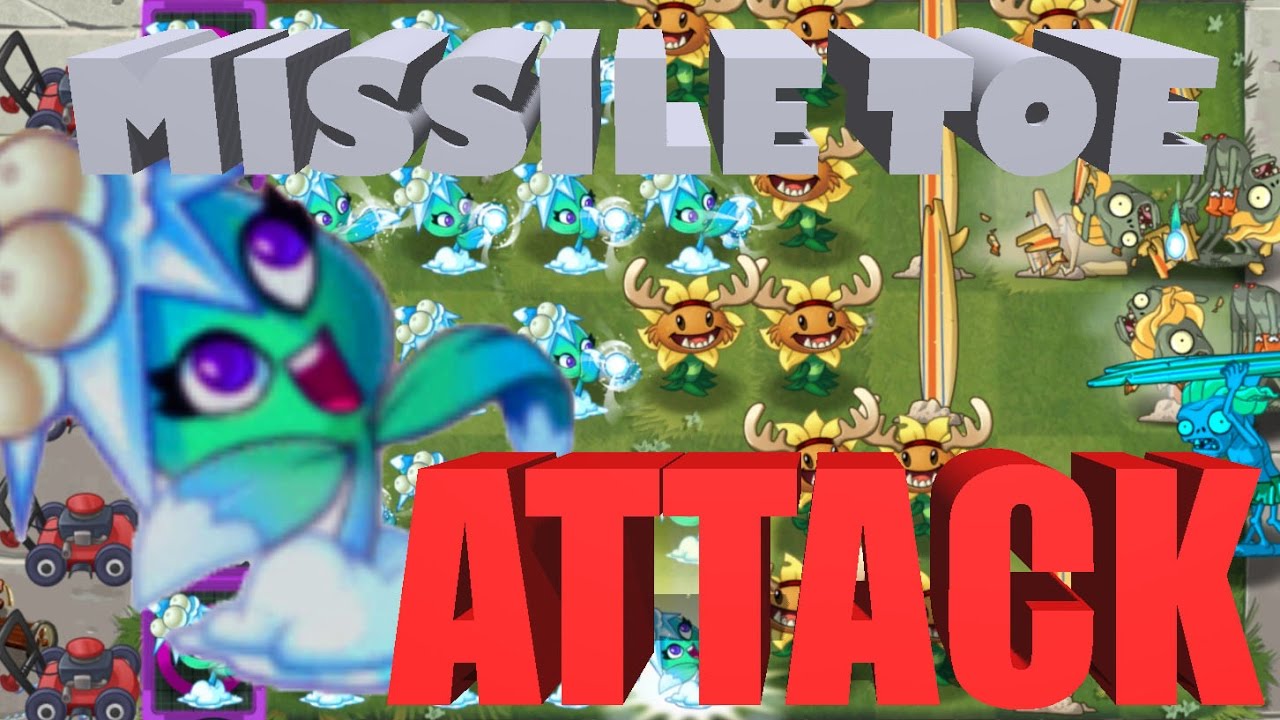 Plants vs Zombies 2 THE MISSILE TOE vs Surfer Zombies and Cannon ...