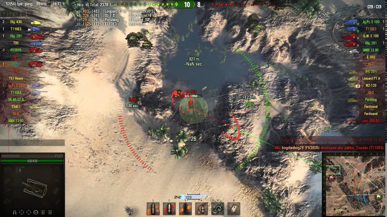 FV207 artillery gameplay - Ace Tanker - World of tanks 9.7 xvm mod pack ...