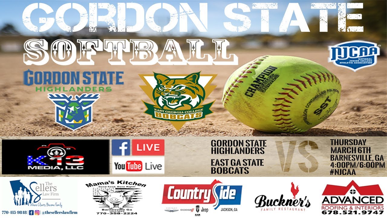 Gordon State College Softball vs. East Georgia State College - YouTube