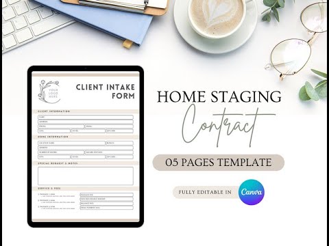 Editable Home Staging Contract Canva Template - YouTube