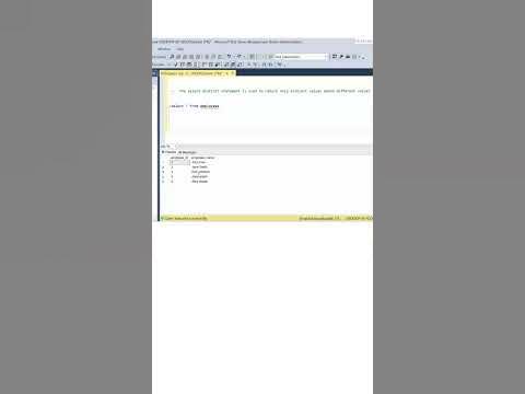 SQL Server DISTINCT Keyword #shorts - YouTube