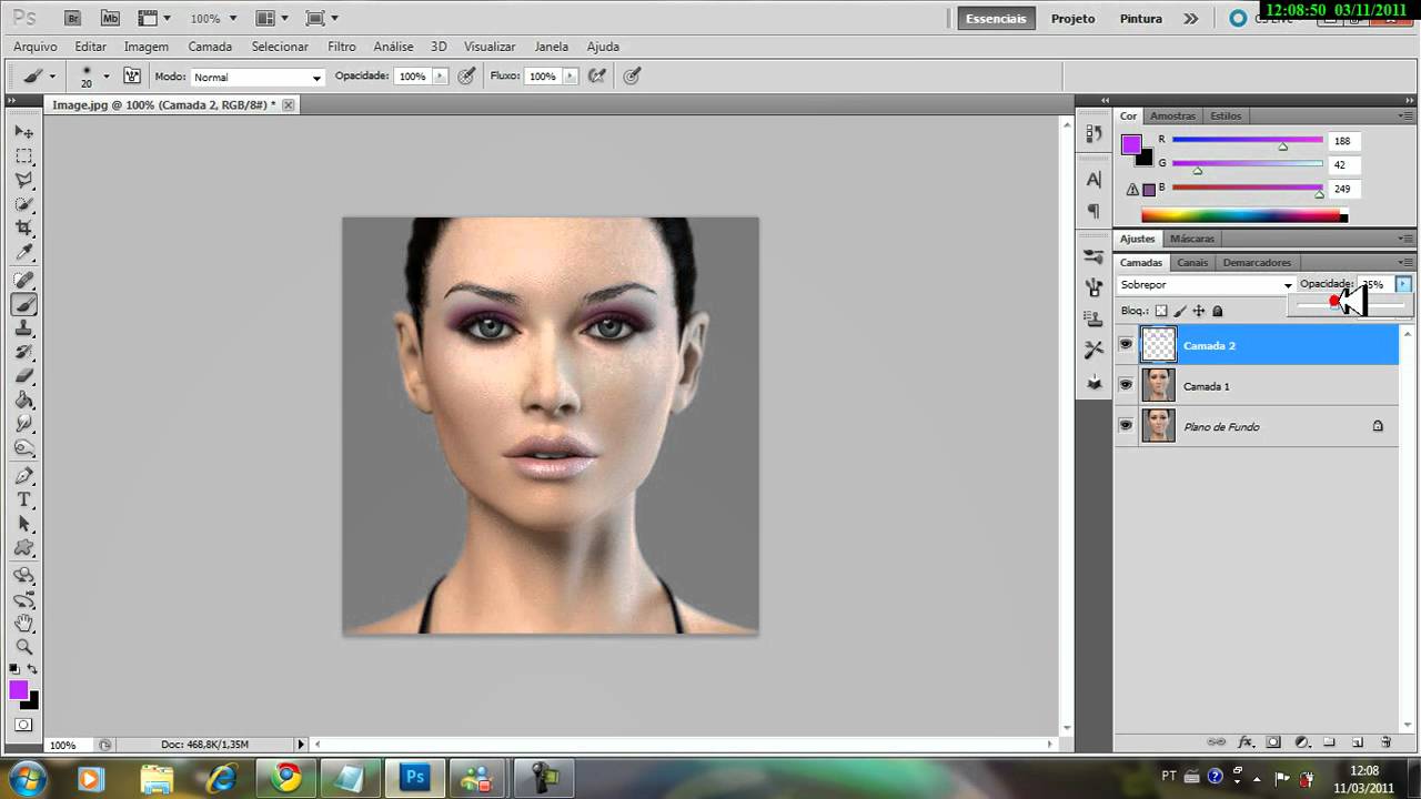 Como Fazer Maquiagem No Photoshop Cs5 Youtube