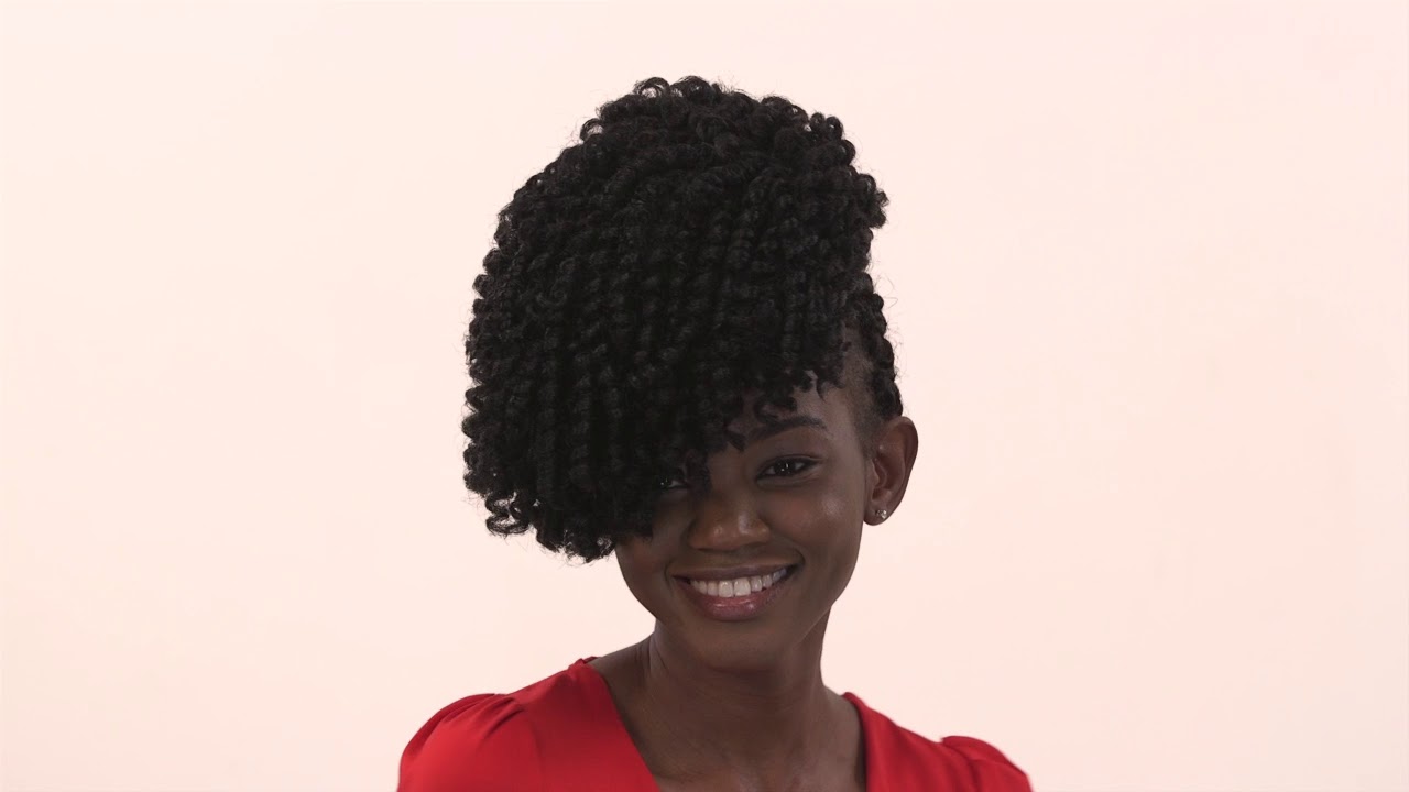 CURLY FRINGE UPDO HAIRSTYLE - YouTube