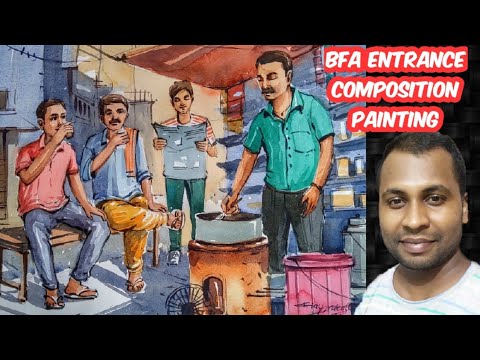 Figurative composition/ B.F.A. Entrance/ step by step tutorial/tea ...