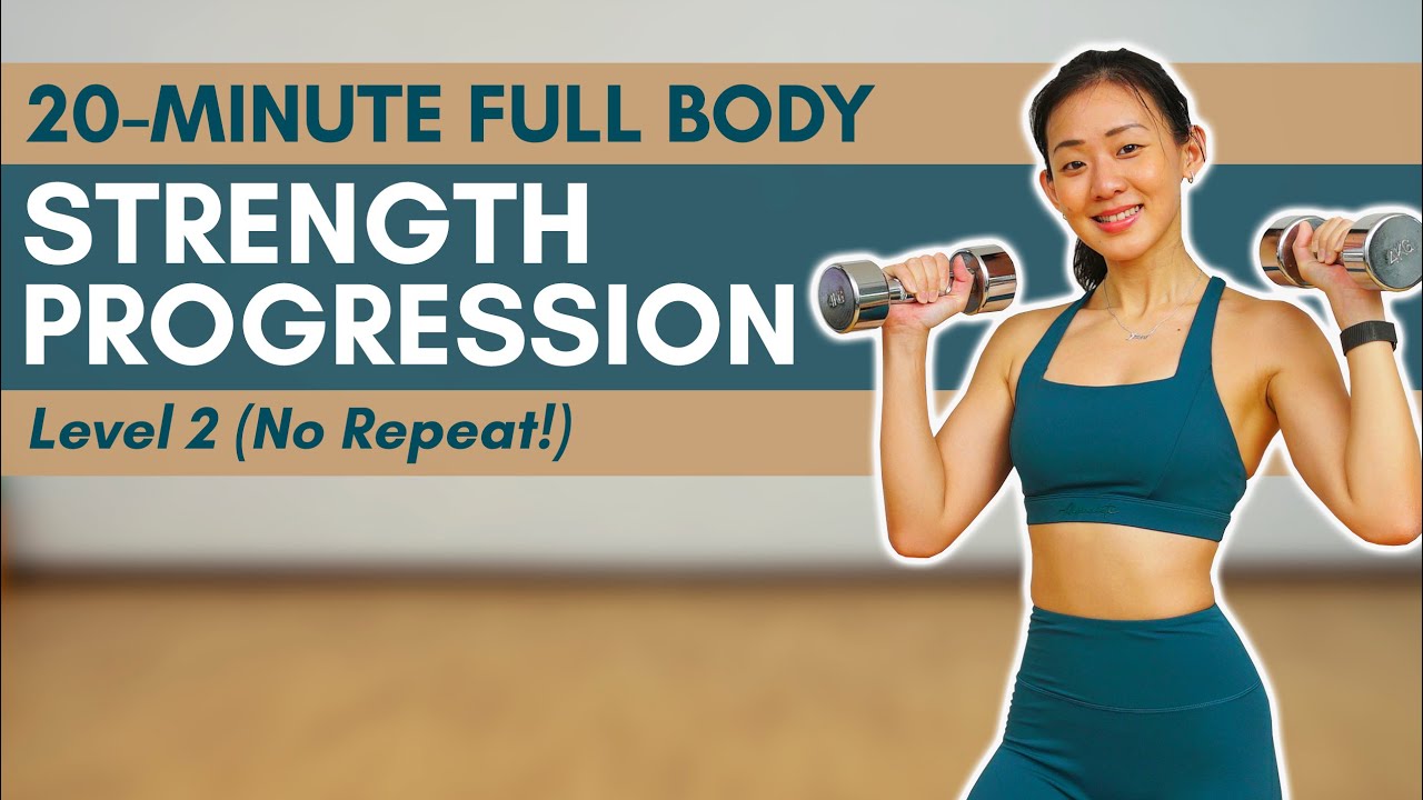 20-Minute Full Body Strength with Dumbbells🔥 LEVEL 2 (No Repeat!) - YouTube