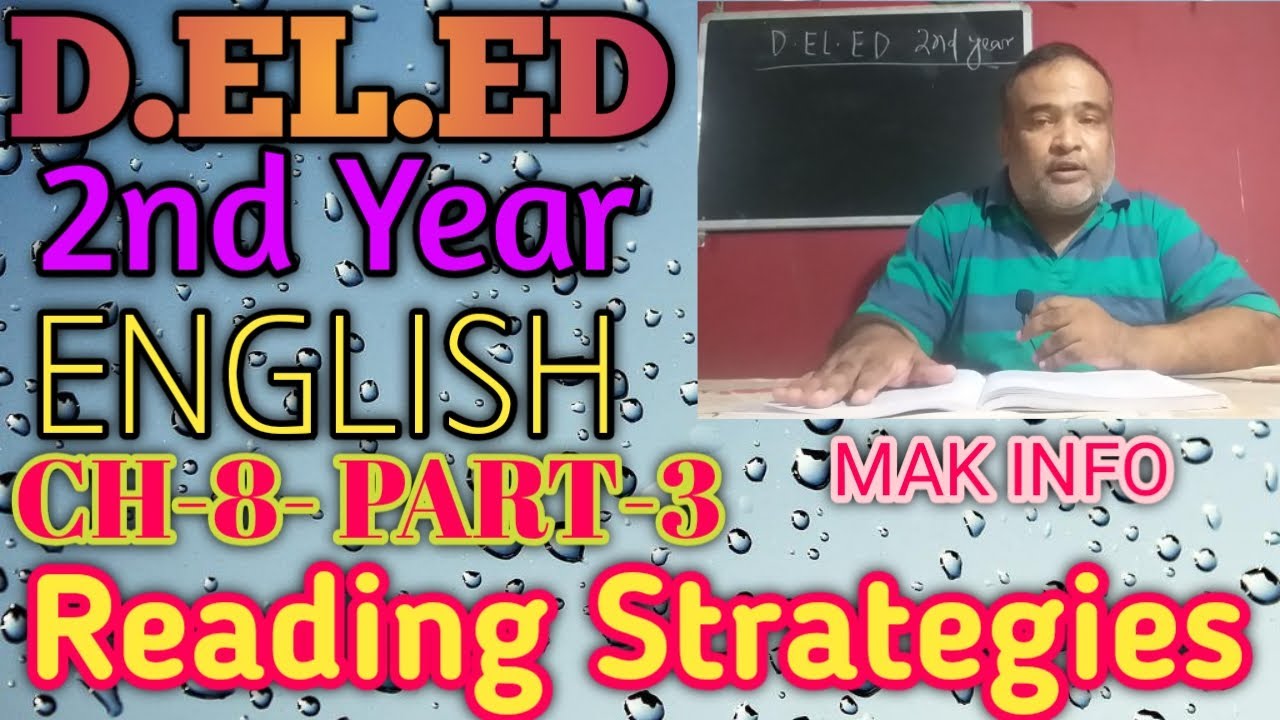 D.EL.ED, 2ND YEAR, ENGLISH, CH-8, PART-3. - YouTube