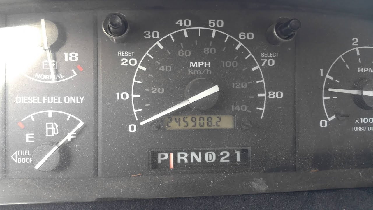(SOLVED!) What's wrong with my odometer? 1997 F250HD Diesel - YouTube