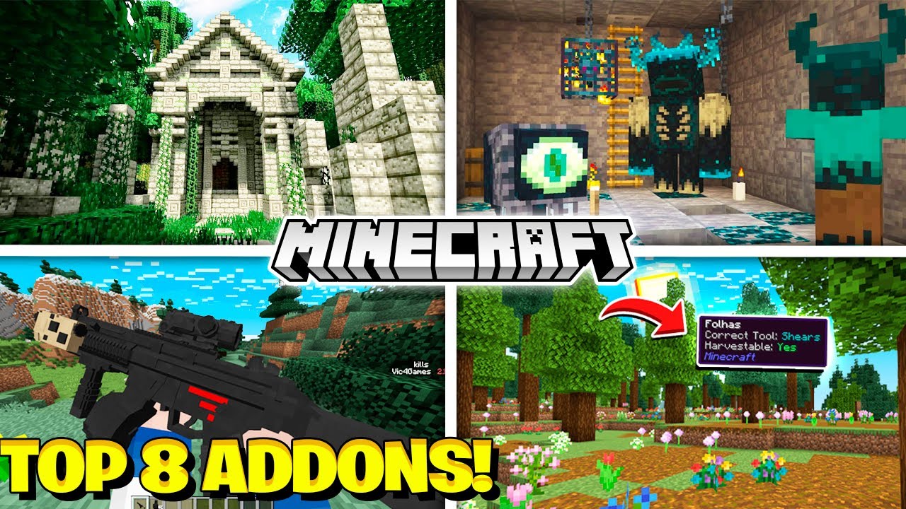 🔥 TOP 8 ADDONS JÁ ATUALIZADOS PARA SEU MINECRAFT PE 1.20 OFICIAL! - YouTube