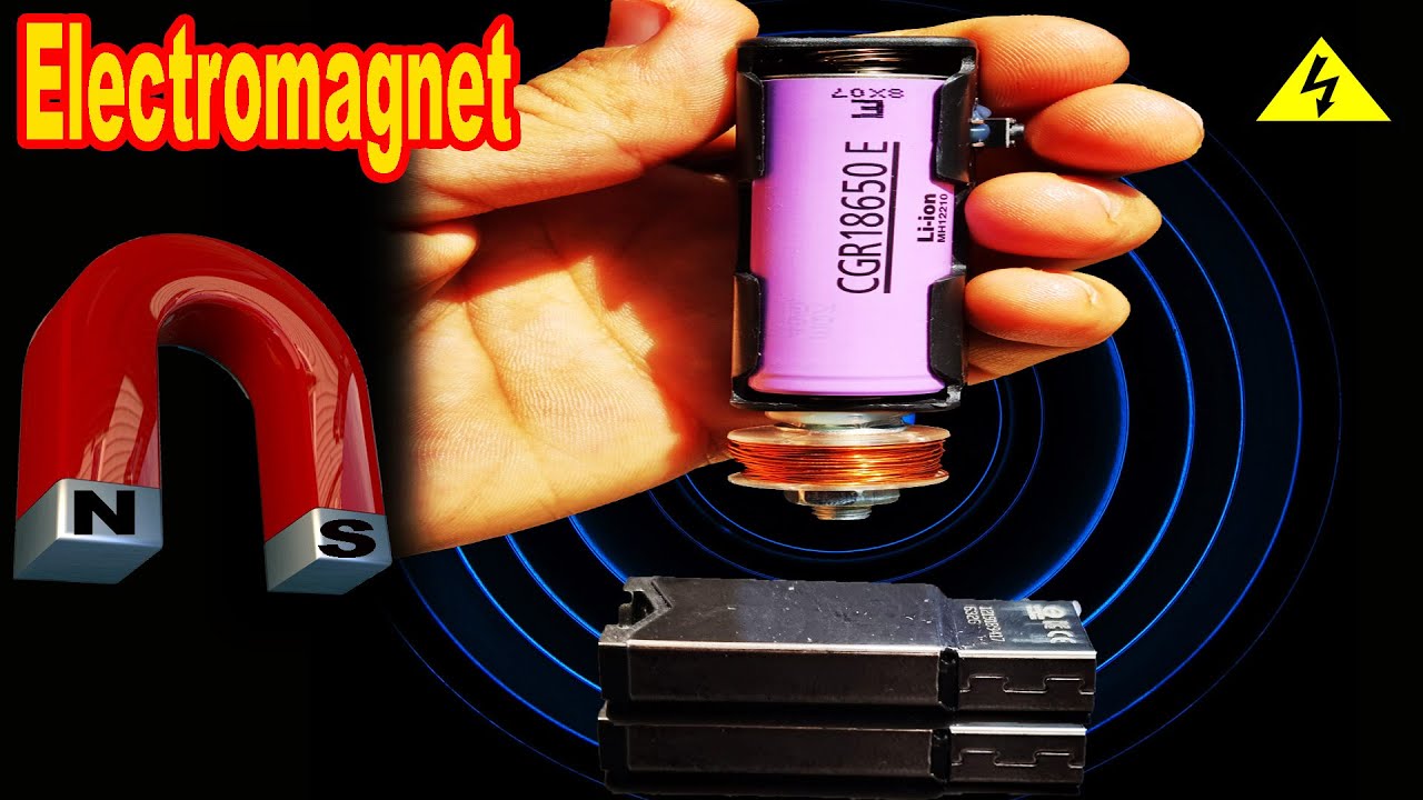 How to Make an Electromagnet , Making strong electromagnetism - YouTube