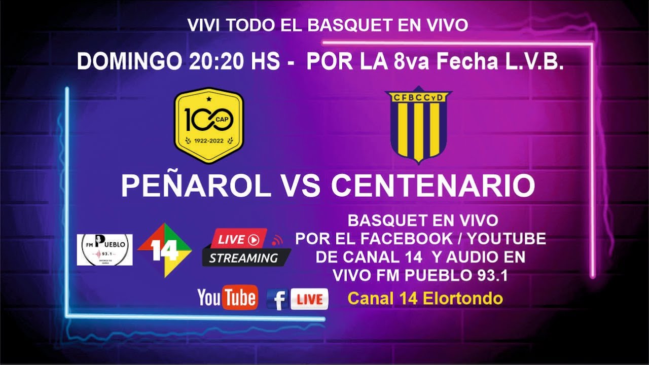 PEÑAROL VS CENTENARIO VT 8VA FECHA LVB - YouTube