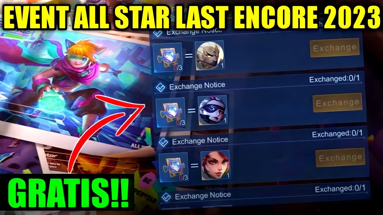 PANEN SKIN GRATIS! EVENT ALL STAR LAST ENCORE 2023 - MOBILE LEGENDS ...