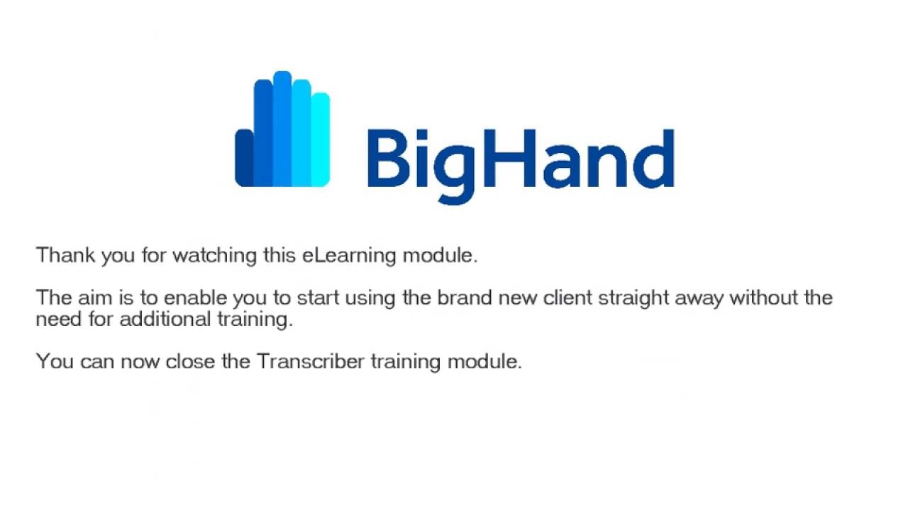 BigHand 5 - Secretary Training - YouTube