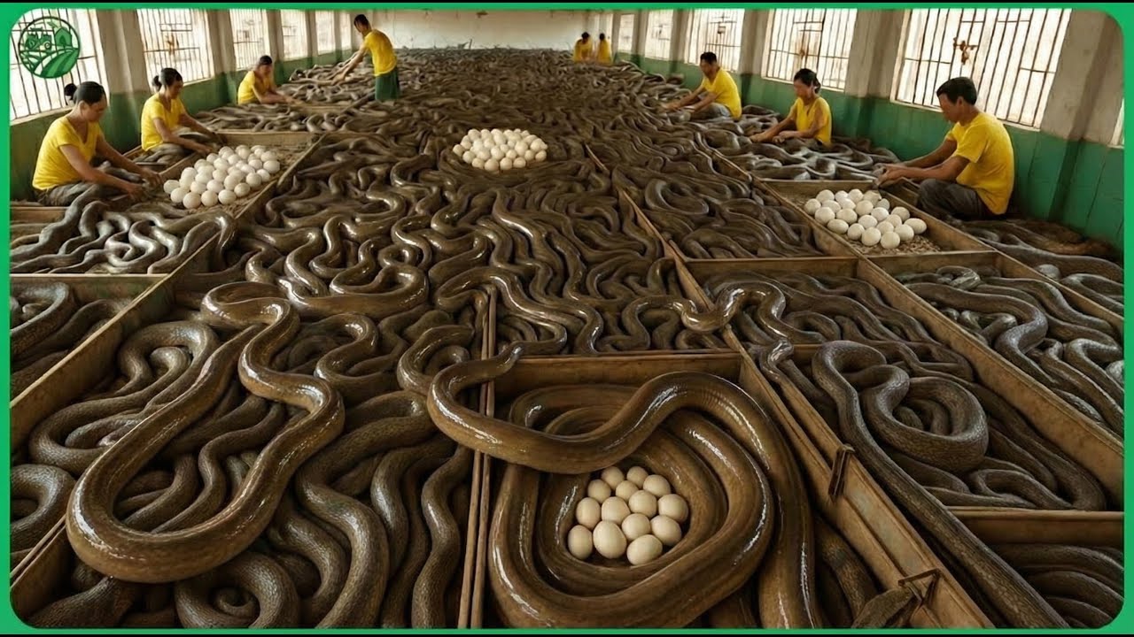 How Chinese Farmer Uses Giant Eel Farming Raises millions of Eel for ...