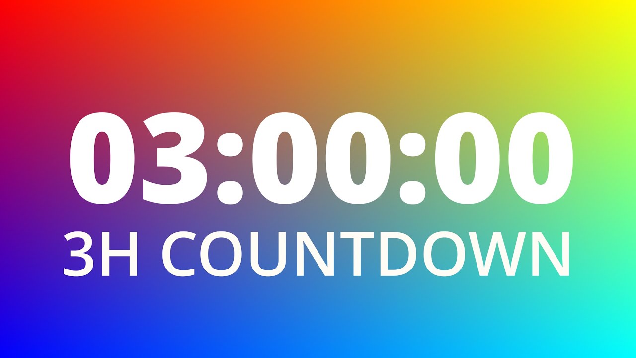 3H COUNTDOWN - 3 HOUR TIMER - YouTube
