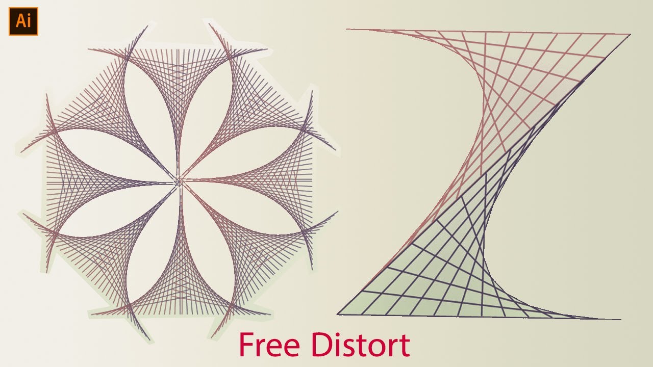 create geometric design free distort| adobe illustrator tutorial - YouTube