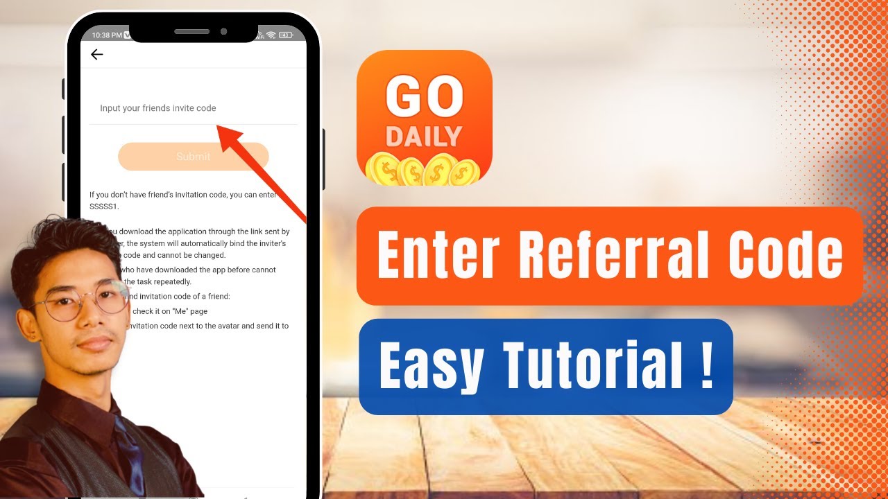 How to Enter Referral Code in Go Daily ! - YouTube