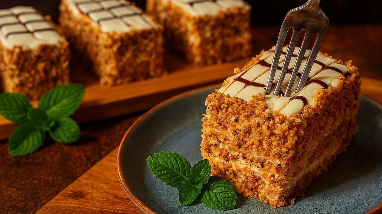 Walnut Custard Mini Cakes - Soft, Creamy, Perfect! - YouTube
