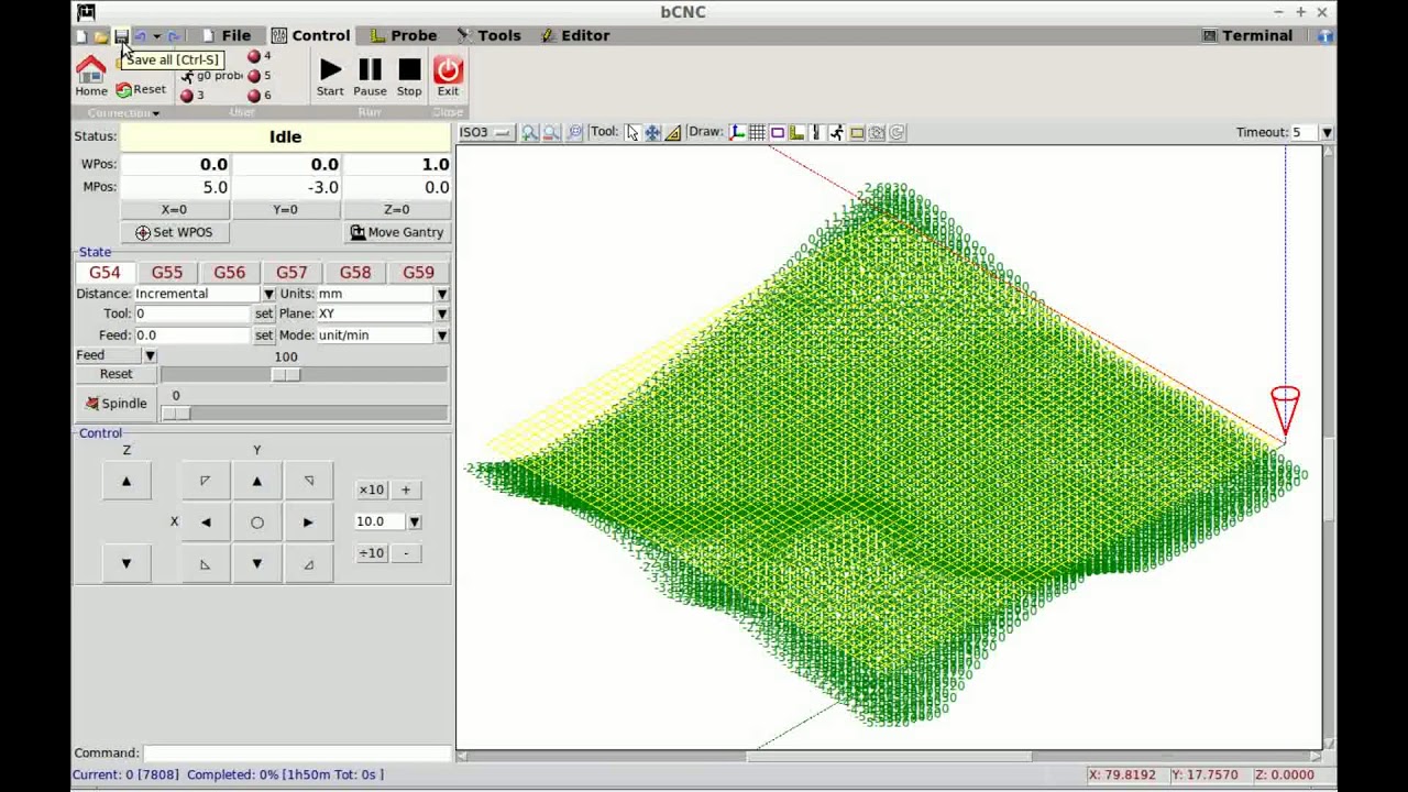 Touch 3d Scan Surface: bCNC + Meshlab - YouTube
