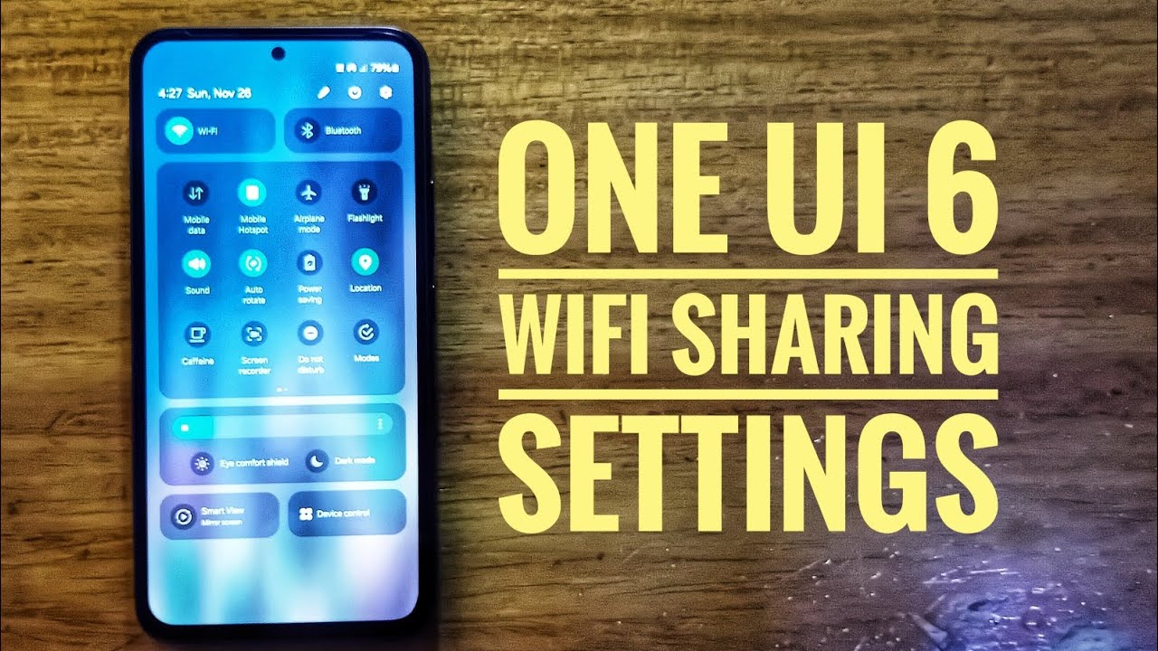 Samsung galaxy a54 5g WiFi sharing (android 14 one ui 6). - YouTube