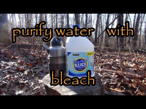bleach to purify water - YouTube
