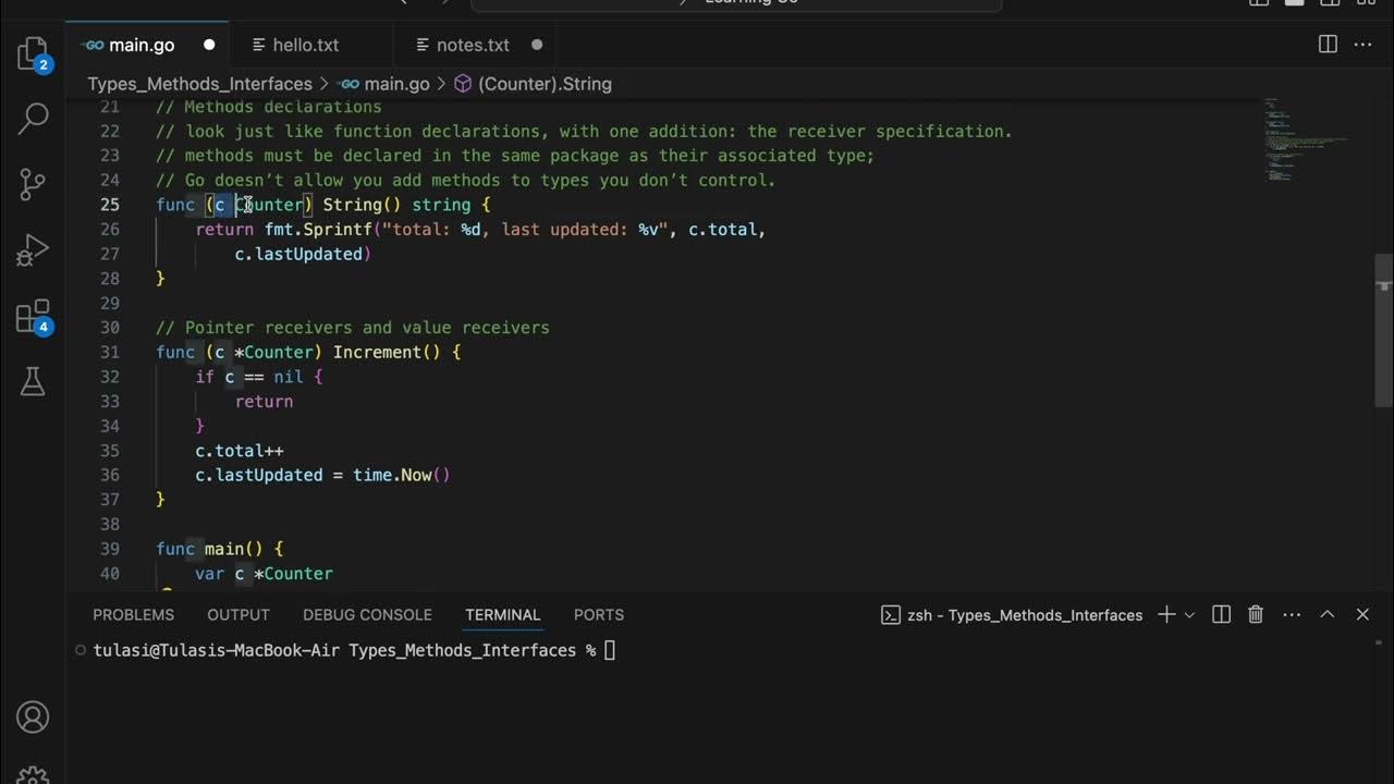 Methods In Go Golang Goprogramming Golangtutorial Golang Youtube