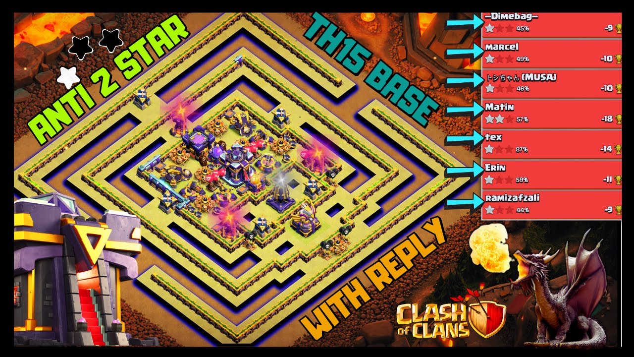 Battle-Tested TH15 1-Star Base Layouts Revealed - YouTube