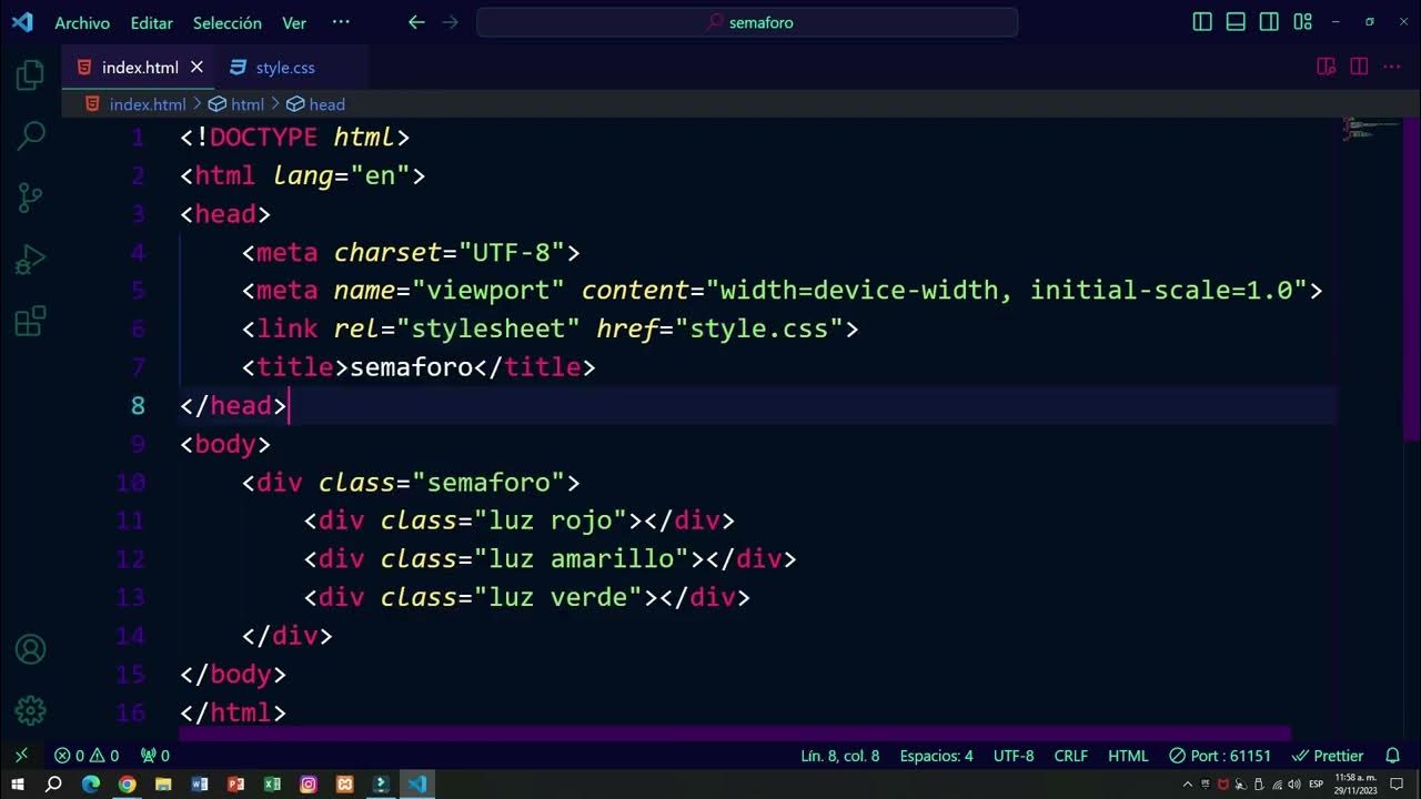 SEMAFORO CON HTML Y CSS - YouTube