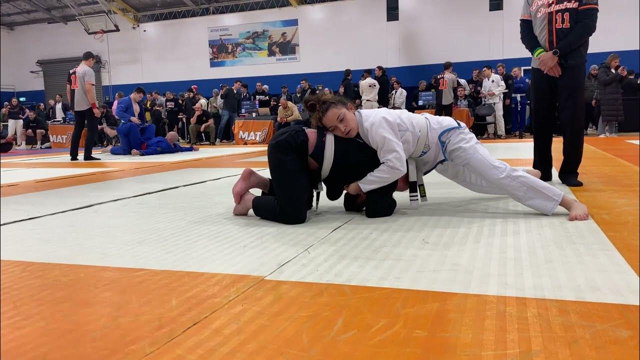 BJJ White Belt Match vs Kiara Adams in GI 23 July 2023 Grappling ...