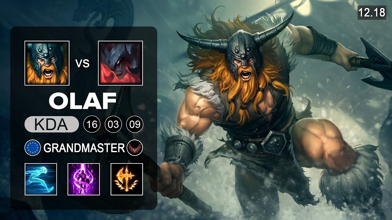 Olaf vs Aatrox Top - EUW Grandmaster - Patch 12.18 Season 12 - YouTube