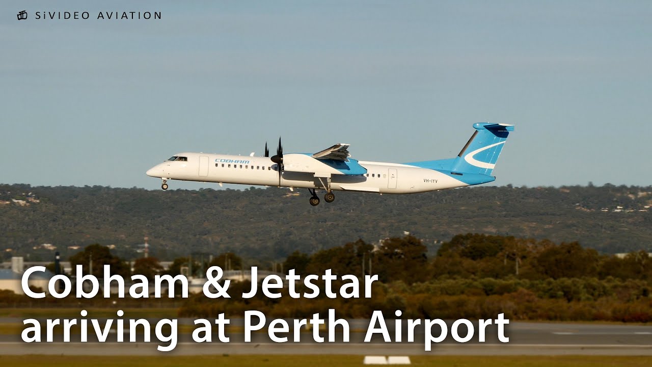 Cobham Aviation (VH-IYV) & QantasLink (VH-VQZ) arriving at Perth ...