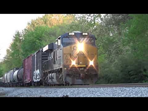 CSX ES44AH 3119 w/ Mid-DPU Leads Manifest Q648-14 on 4/15/21 - YouTube