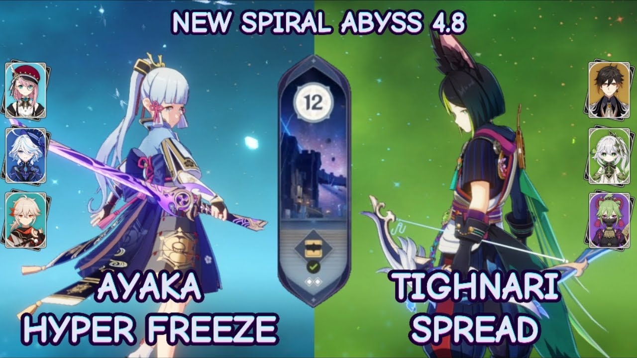 C0 Ayaka Hyper Freeze & C1 Tighnari Spread - NEW Spiral Abyss 4.8 ...