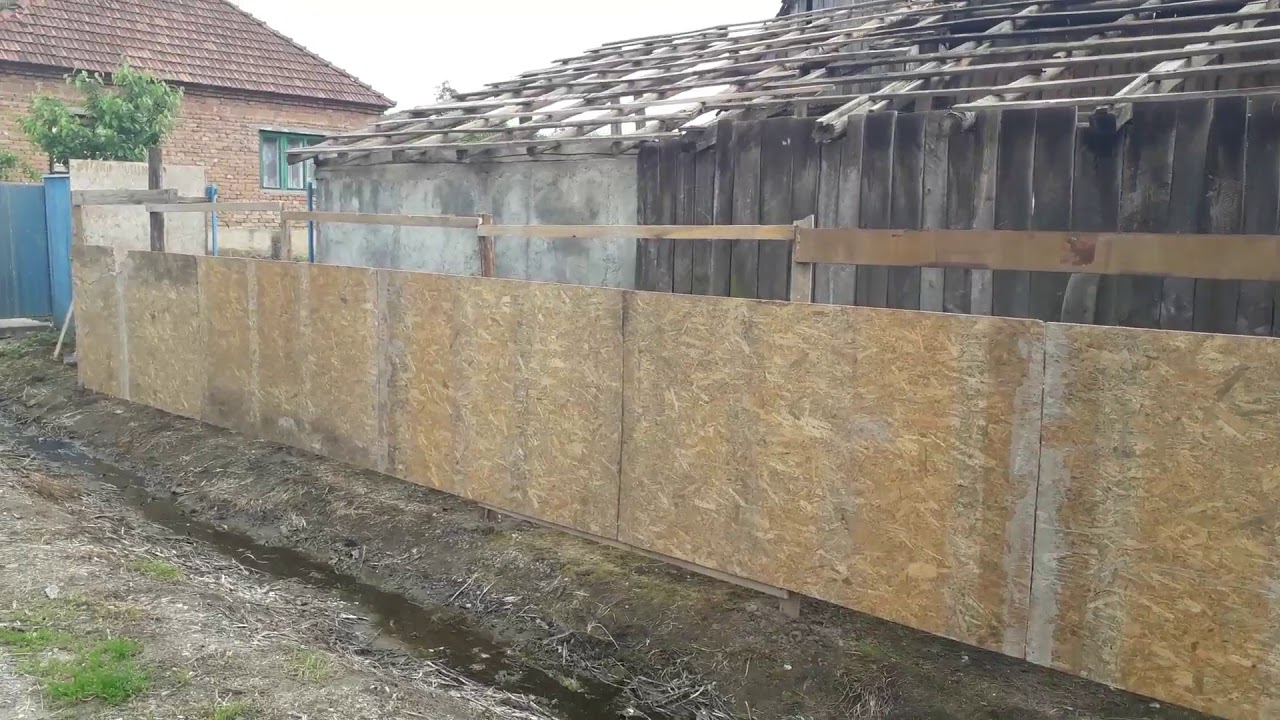 Gard realizat din Osb si fibra de sticla!Fence made of osb and glass ...