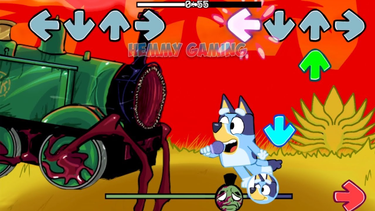 FNF Thomas and Friends ALL PHASES vs Bluey Full Episodes Sings Chasing ...