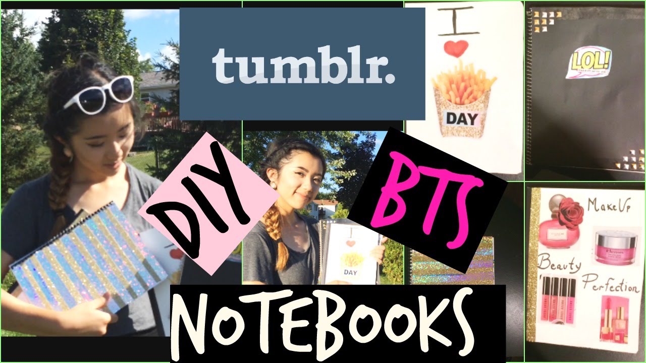 Back To School: DIY TUMBLR NOTEBOOKS - YouTube