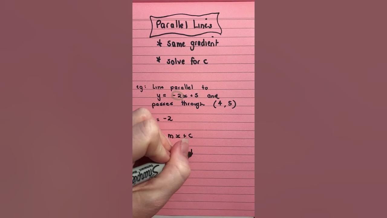 How to find the equation of parallel lines - YouTube
