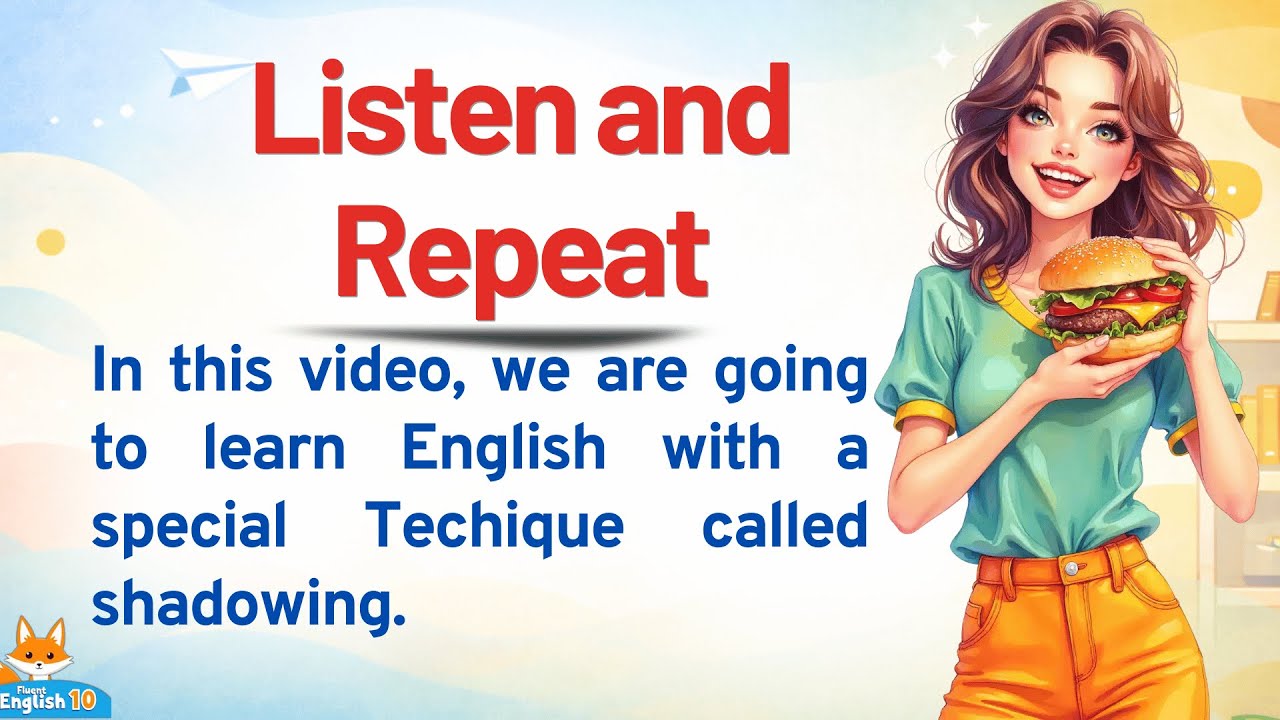 Practice Speaking & Reading Out Loud Shadowing Practice. - YouTube