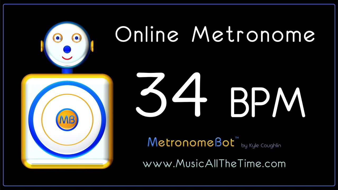 Online Metronome at 34 BPM MetronomeBot - YouTube