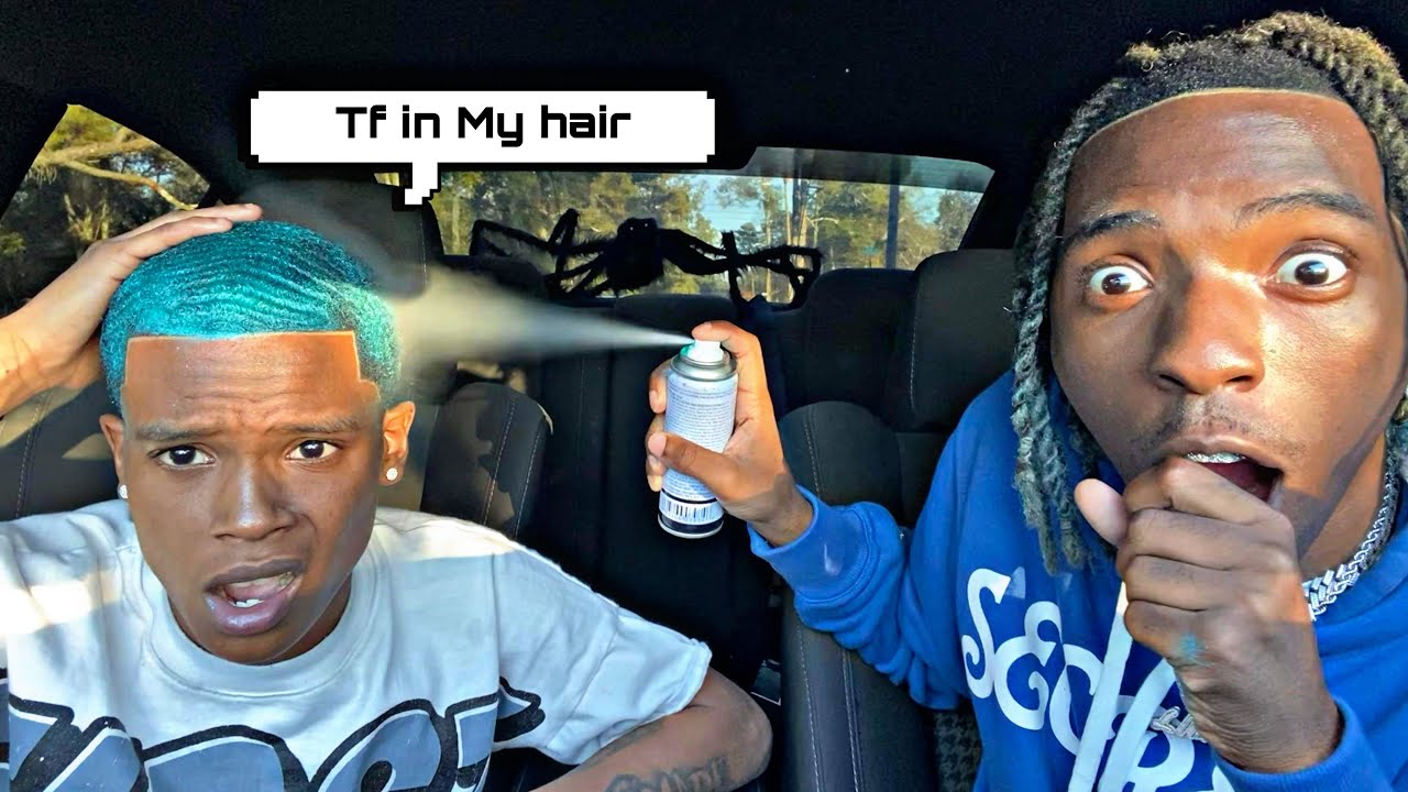 I DYED @LiiRaed HAIR BLUE PRANK (MUST WATCH) - YouTube