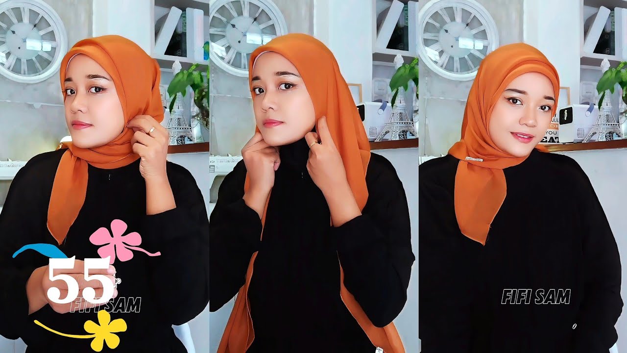 TUTORIAL HIJAB BELLA SQUARE MUDAH PRAKTIS ELEGAN UNTUK HARIAN - YouTube