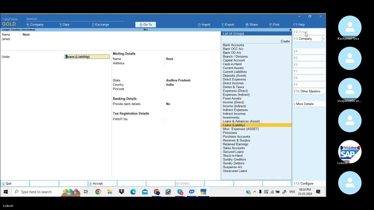 How to Post BRS Transactions in Tally Prime 4.1: A Step-by-Step Guide - YouTube