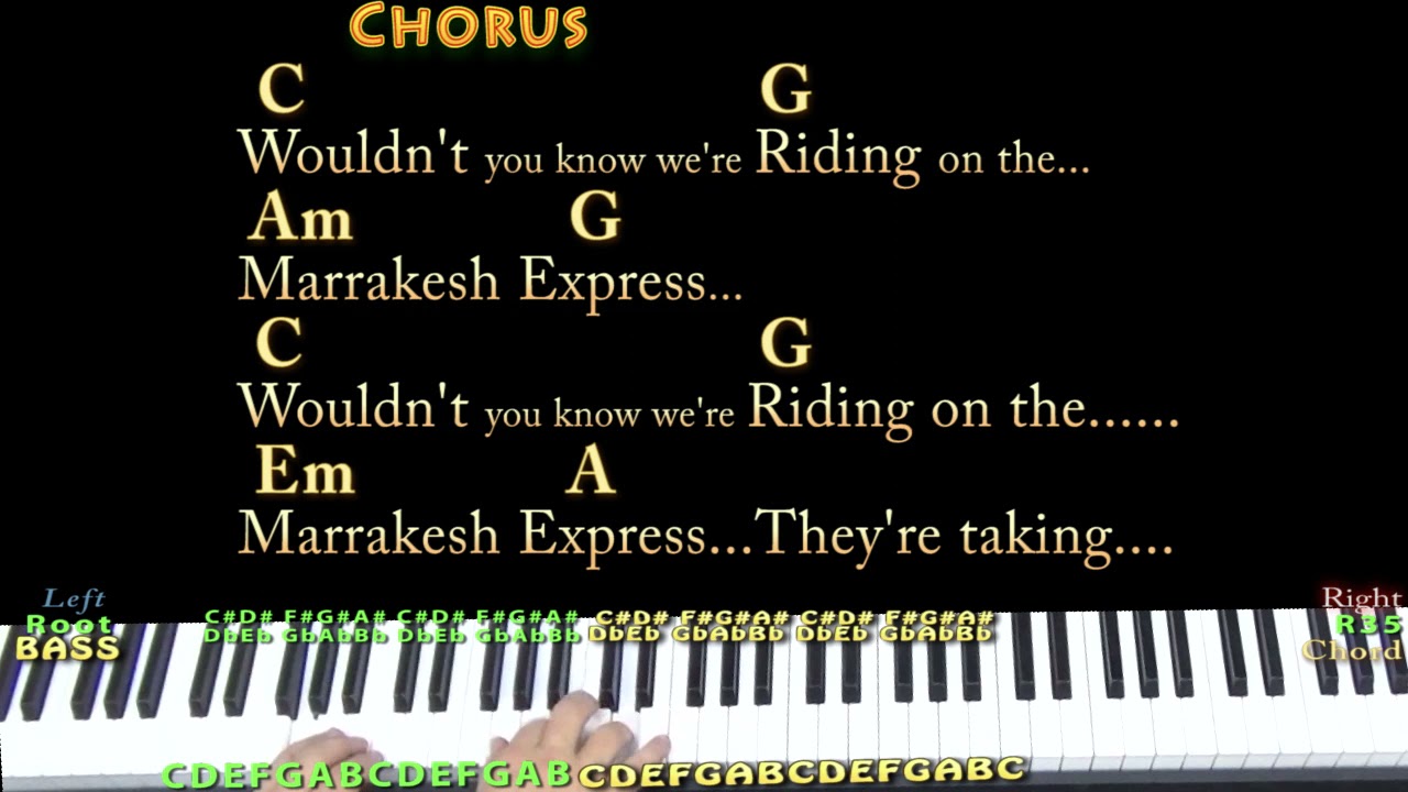 Marrakesh Express (Crosby, Stills and Nash) Piano Cover Lesson with ...