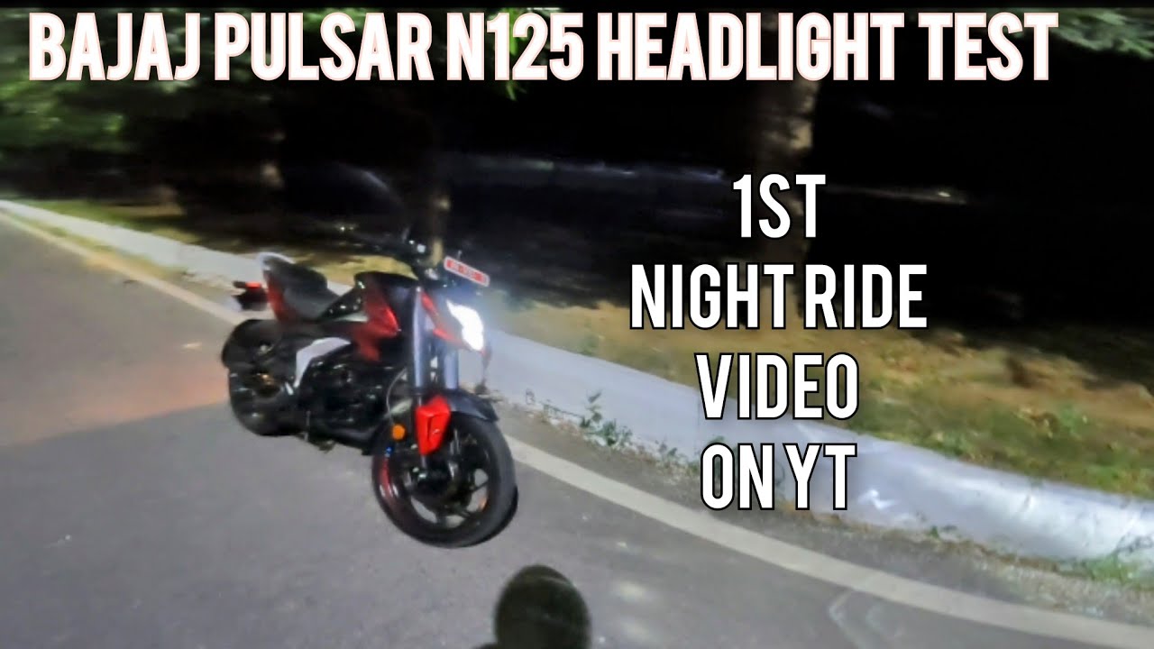 Bajaj Pulsar N125 Headlight Test BEFORE Adjustment | Post Adjustment ...