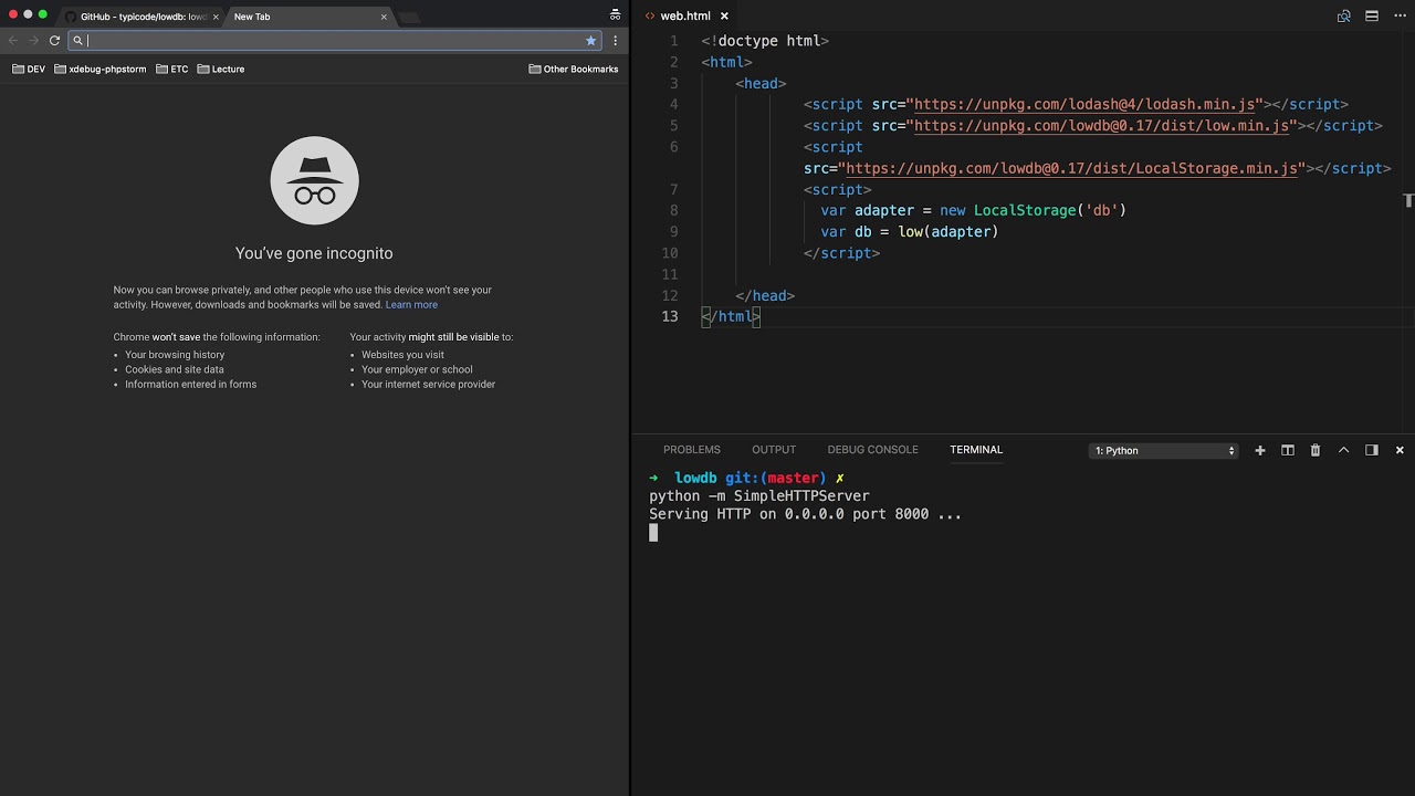 DATABASE2 lowdb - 2.2. 설치 : 웹브라우저 - YouTube