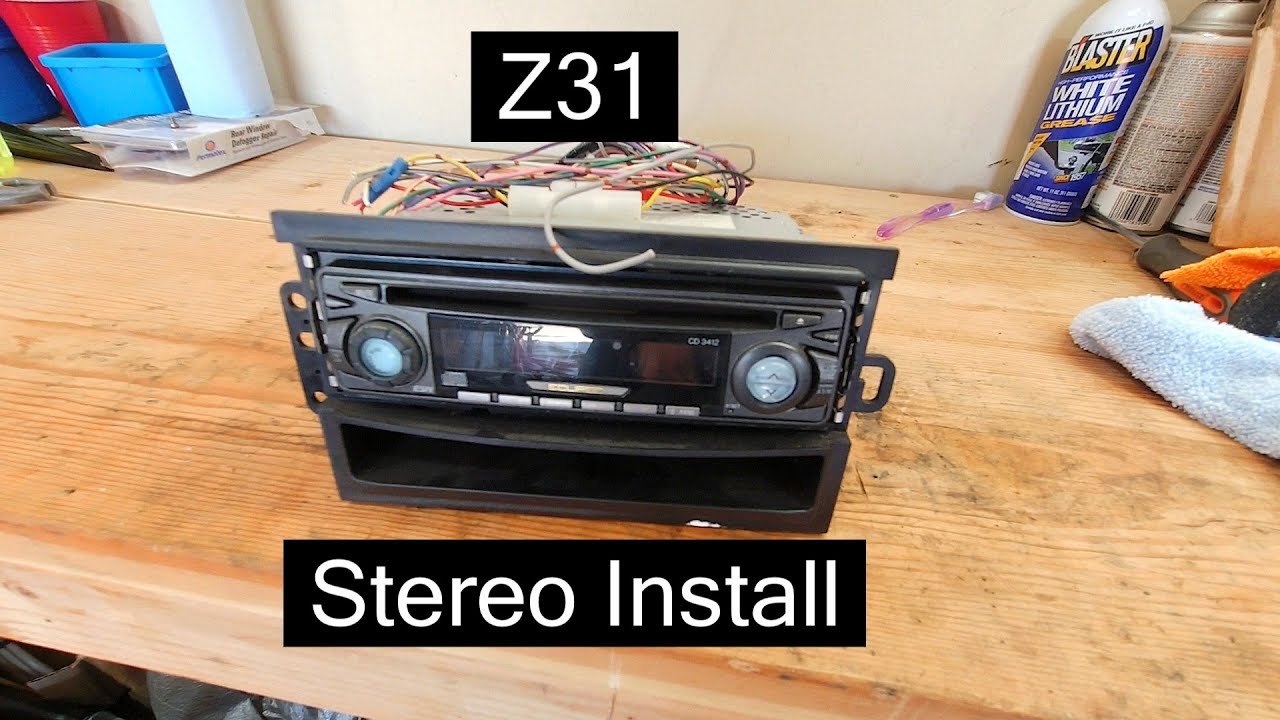 Z31 Stereo Install - YouTube