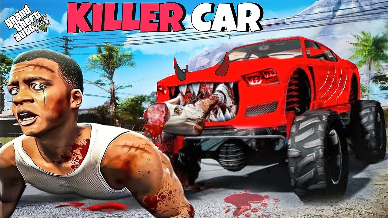 GTA 5 : Franklin Found A Monster Haunted killer Car In (GTA V MOD ...