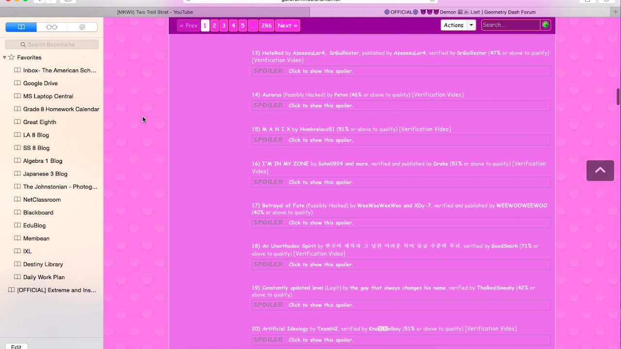 Geometry Dash - April Fools 2017 Demonlist - Better Visuals - YouTube